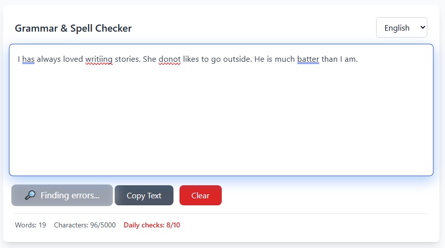 Free Spelling and Grammar Check Online - SpellingAndGrammarCheck.com